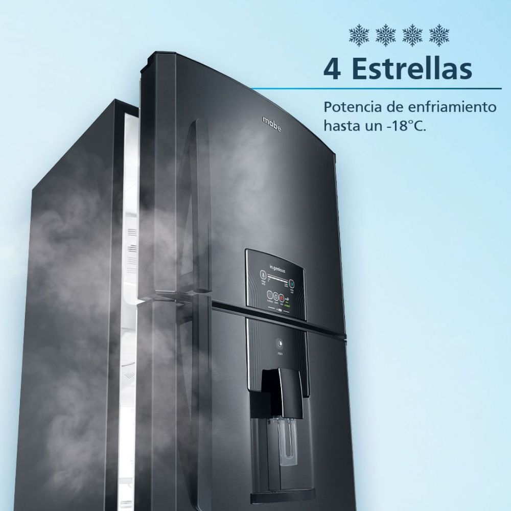 Refrigeradora Mabe Top Freezer Inox 418 Litros RMP418FGEU - Comandato